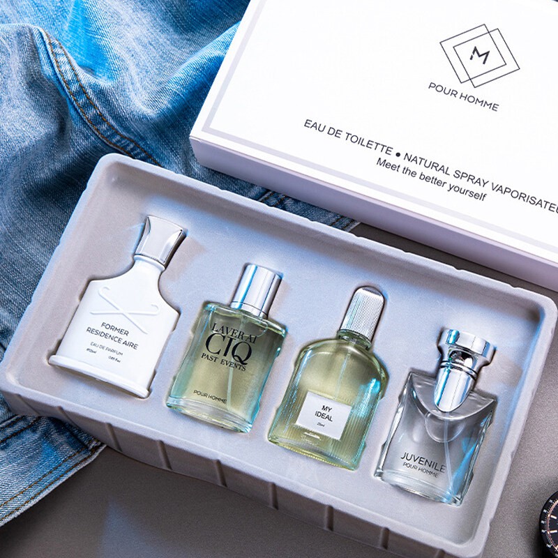 น้ำหอมผู้ชาย เซต 4 ขวด LAVER AI GIQ 25ml*4 กลิ่นหอม ติดทน 4ขวด ไม่ซ้ำ ...