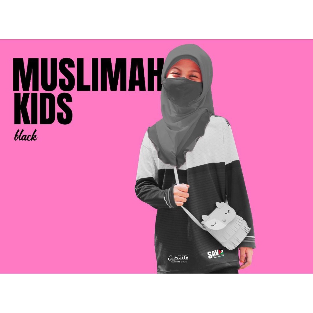 เสื้อกีฬาแขนสั้น ลาย Kanak-Kanak Muslimah by Aman Palestine | Shopee ...