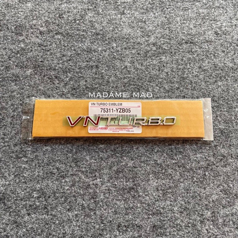 แท้ศูนย์ 💯% โลโก้ VN TURBO ไซส์เล็ก ติดข้างประตู VIGO หลัง FORTUNER ...