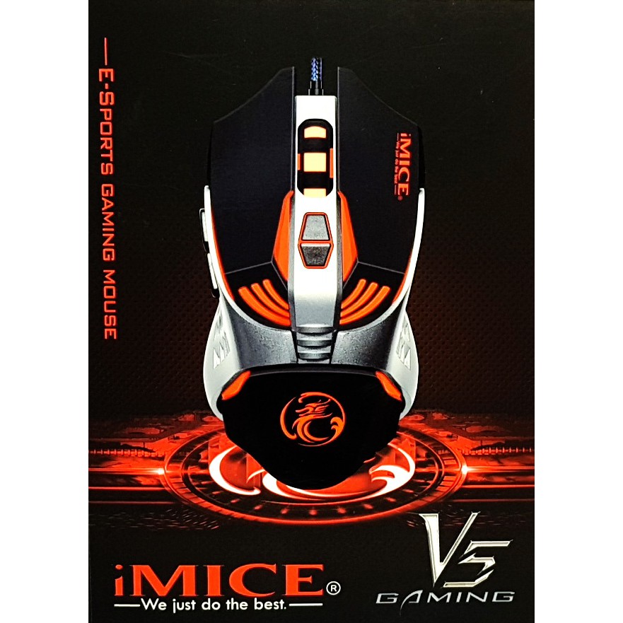 iMICE V5 Optical 3200 DPI Programmable Gaming USB Wired Macros Games ...
