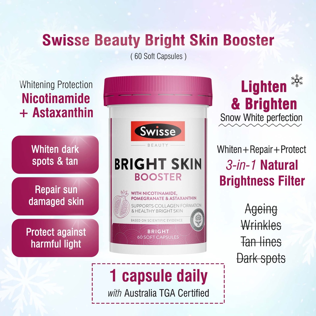 Swisse Beauty Bright Skin Booster Exp.07/2025 | Shopee Thailand