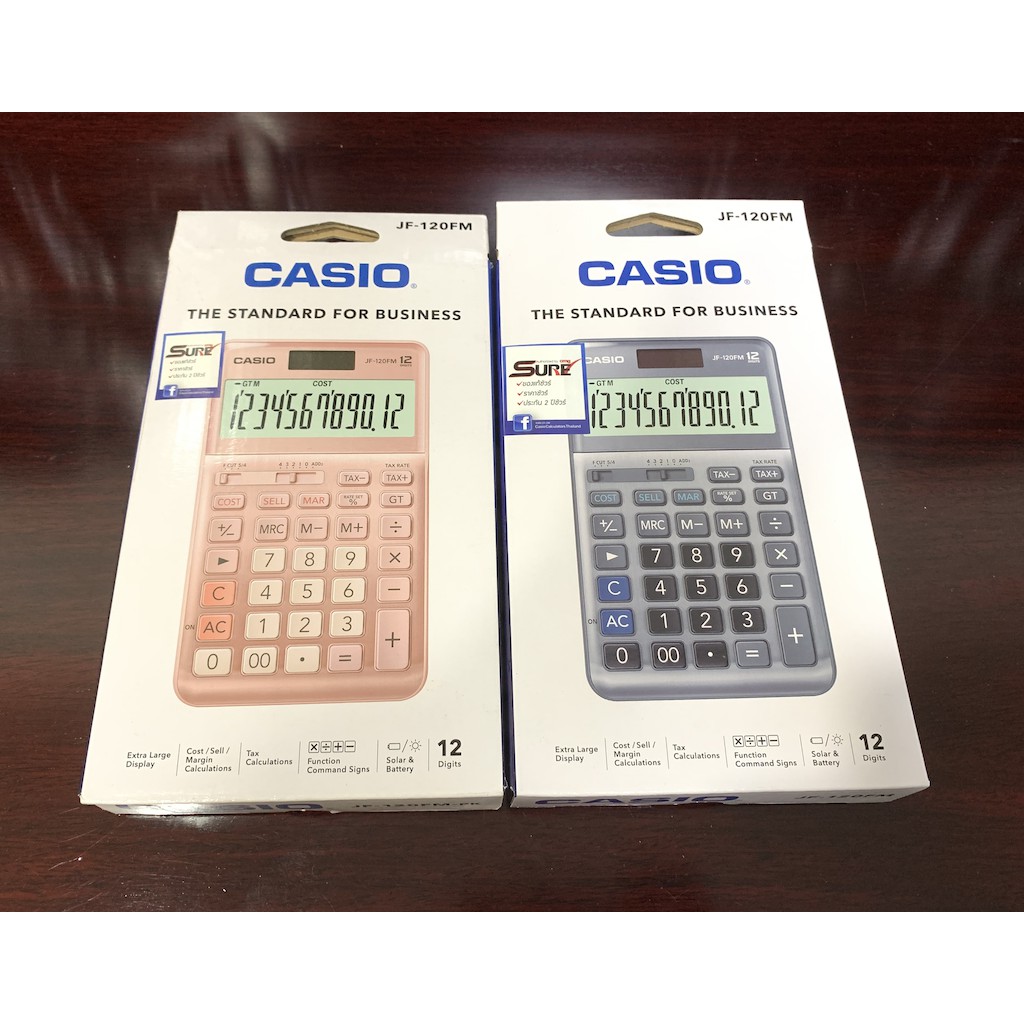 คาสิโอ Casio JF-120BM ของใหม่ ของแท้ ประกันศูนย์ 2 ปี JF-120FM เครื่องคิดเลขตั้งโต๊ะ Casio 12 ...