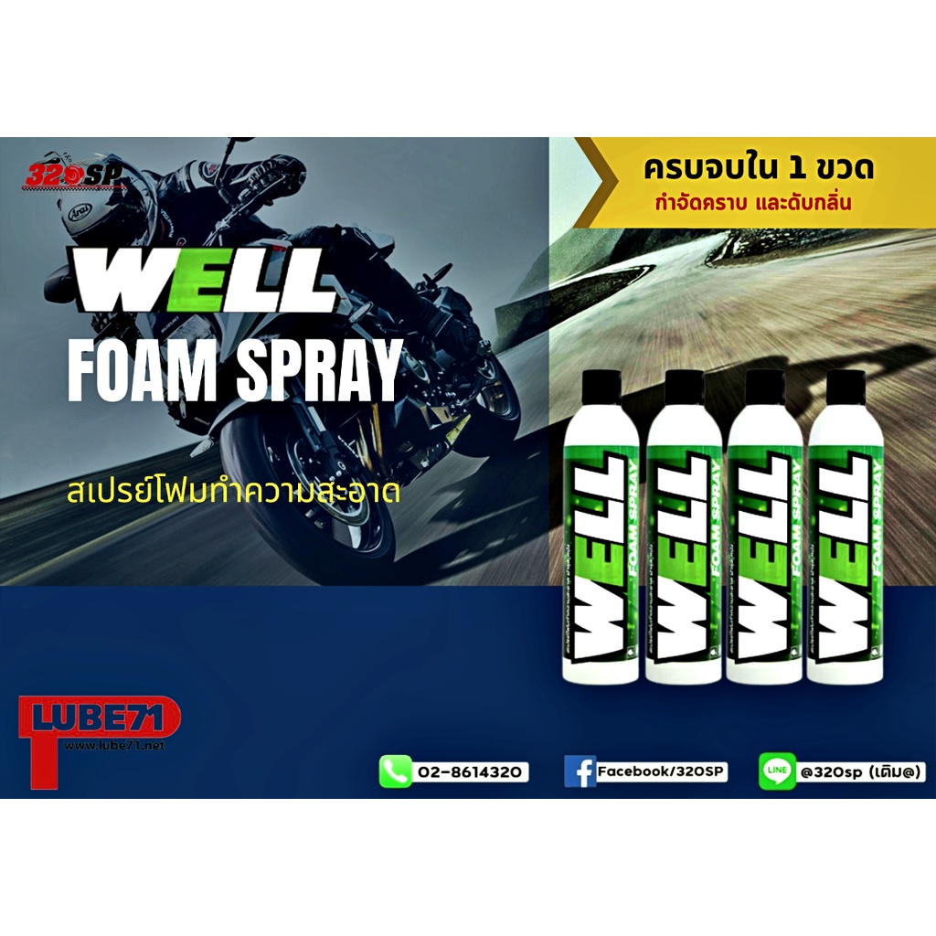 สเปรย์โฟมทำความสะอาด LUBE71 WELL FOAM SPRAY | Shopee Thailand