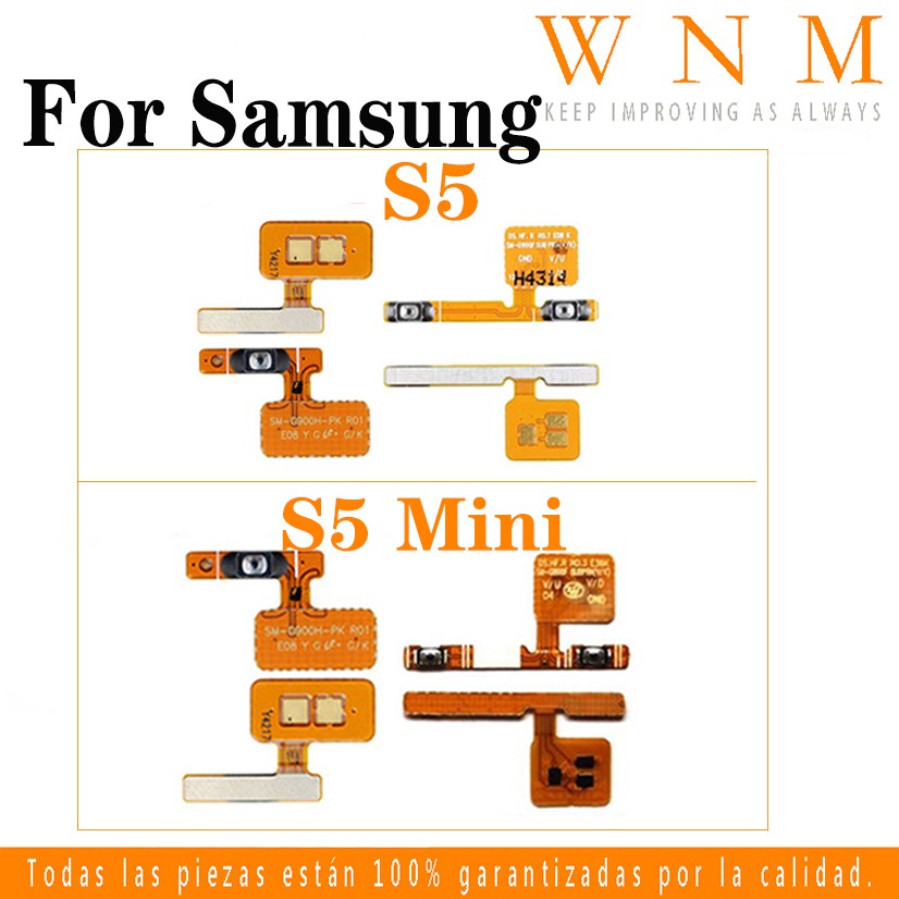 สําหรับ Samsung Galaxy S5 I9600 G900F / S5 Mini G800F Flex Cable Volume ...