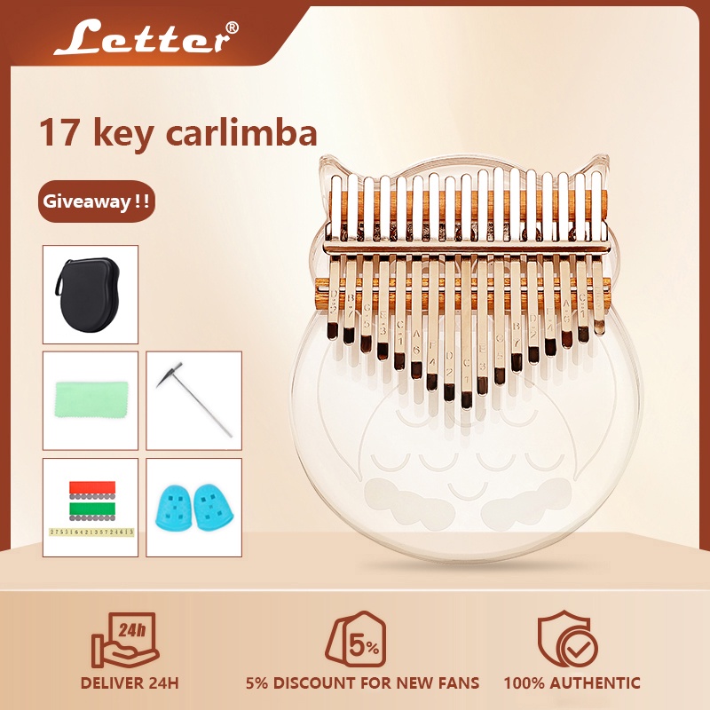 🔥COD 🔥 คาลิมบา kalimba 17 คีย์โทน แบบเพลท Finger piano - Thumb Piano ...