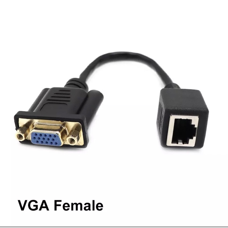 VGA To RJ45 LAN CAT5 CAT6 Male/Female To Female Plug and Play VGA Extender VGA To RJ45 Ethernet ...