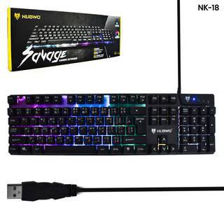 คีย์บอร์ด Nubwo Gaming Keyboard รุ่น Savage NK-18 ไฟกระพริบ9โหมด ...