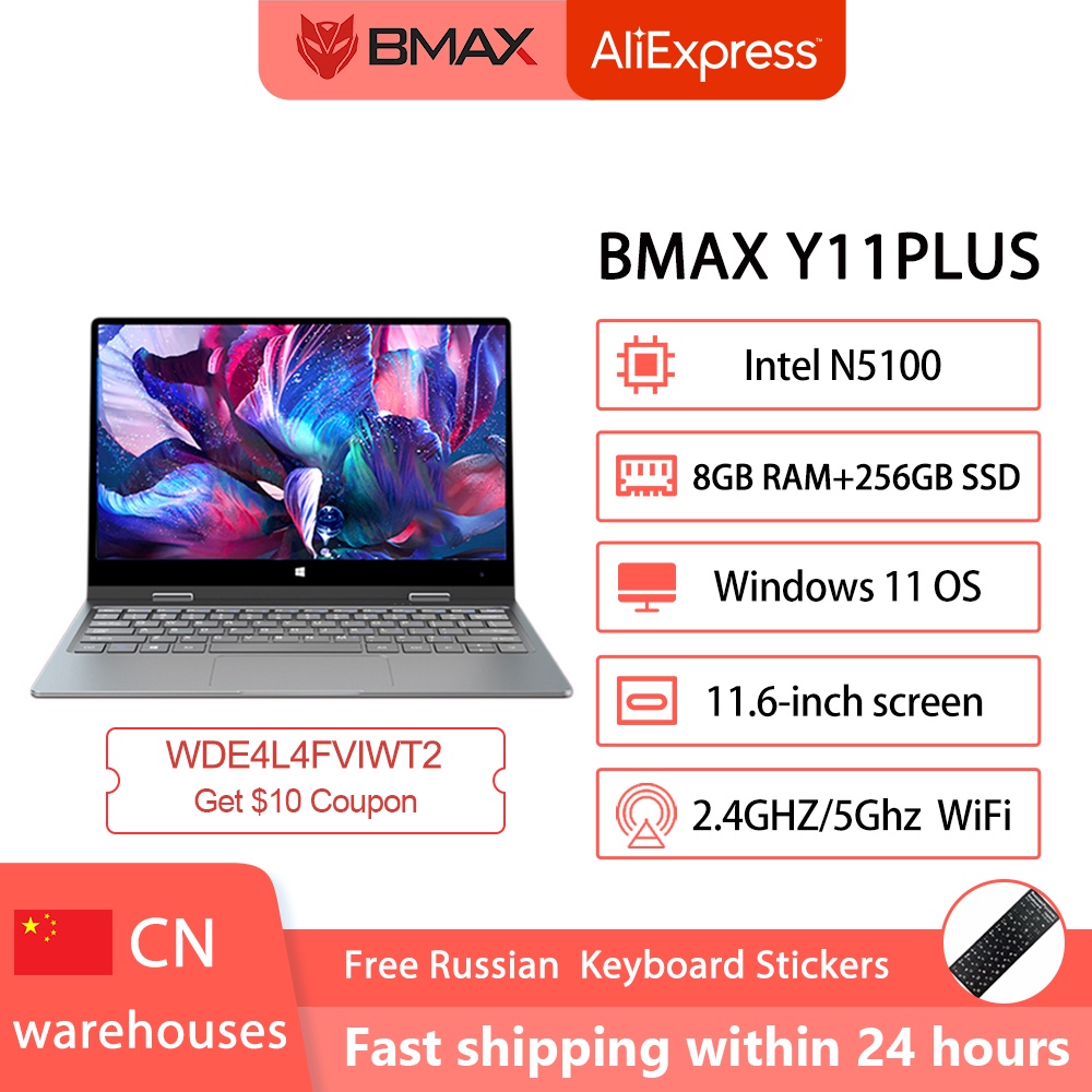 BMAX Y11 Plus Laptop 11.6 Inch 13mm Thickness 1KG Lightweight Full ...