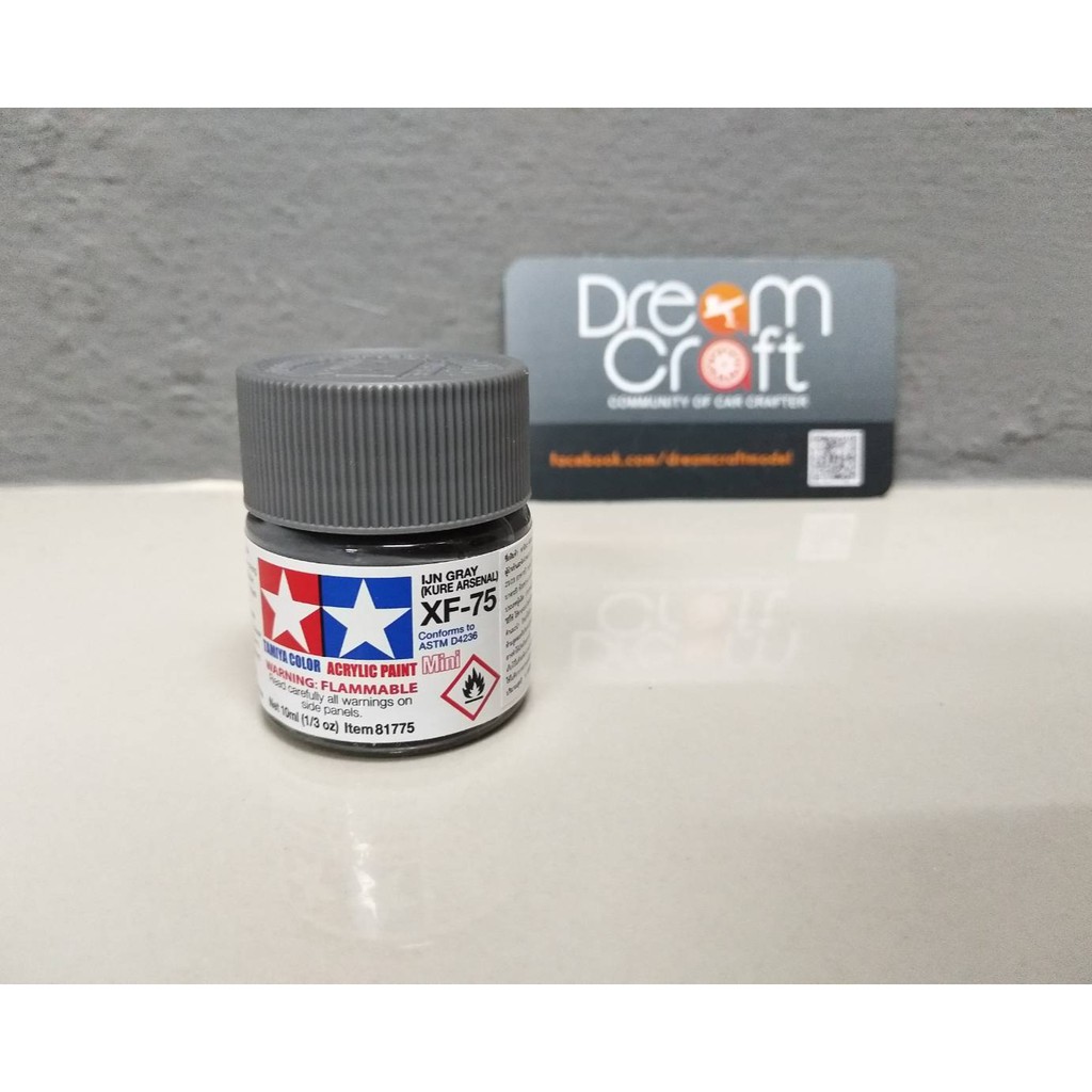 TAMIYA Acrylic Mini XF-75 IJN Gray Kure (สีสูตรน้ำอคริลิก Acrylic Color ...