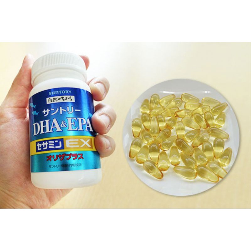 ญี่ปุ่น鱼油suntory DHA & EPA + Sesamin EX ( 120 เม็ด นาน 30 วัน ...