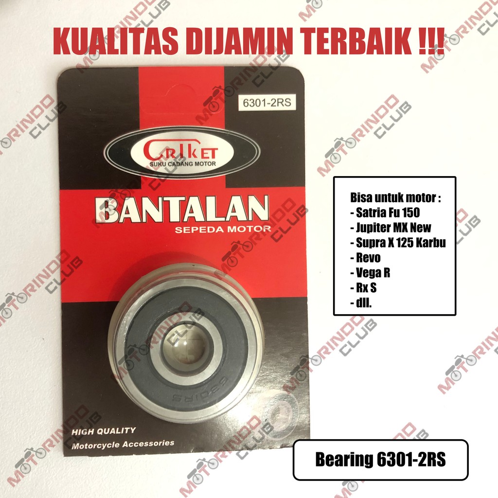 (1 ชิ้น) แบริ่งมอเตอร์ไซค์ 6301 2RS ยี่ห้อ Criket - Klaher Lahar Bearing Klaher 6301-2RS ...