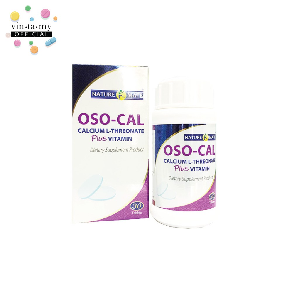 [พร้อมส่ง]OSO Cal Calcium plus vitamin 30 เม็ด กล่องสีม่วง [EXP.08/12 ...