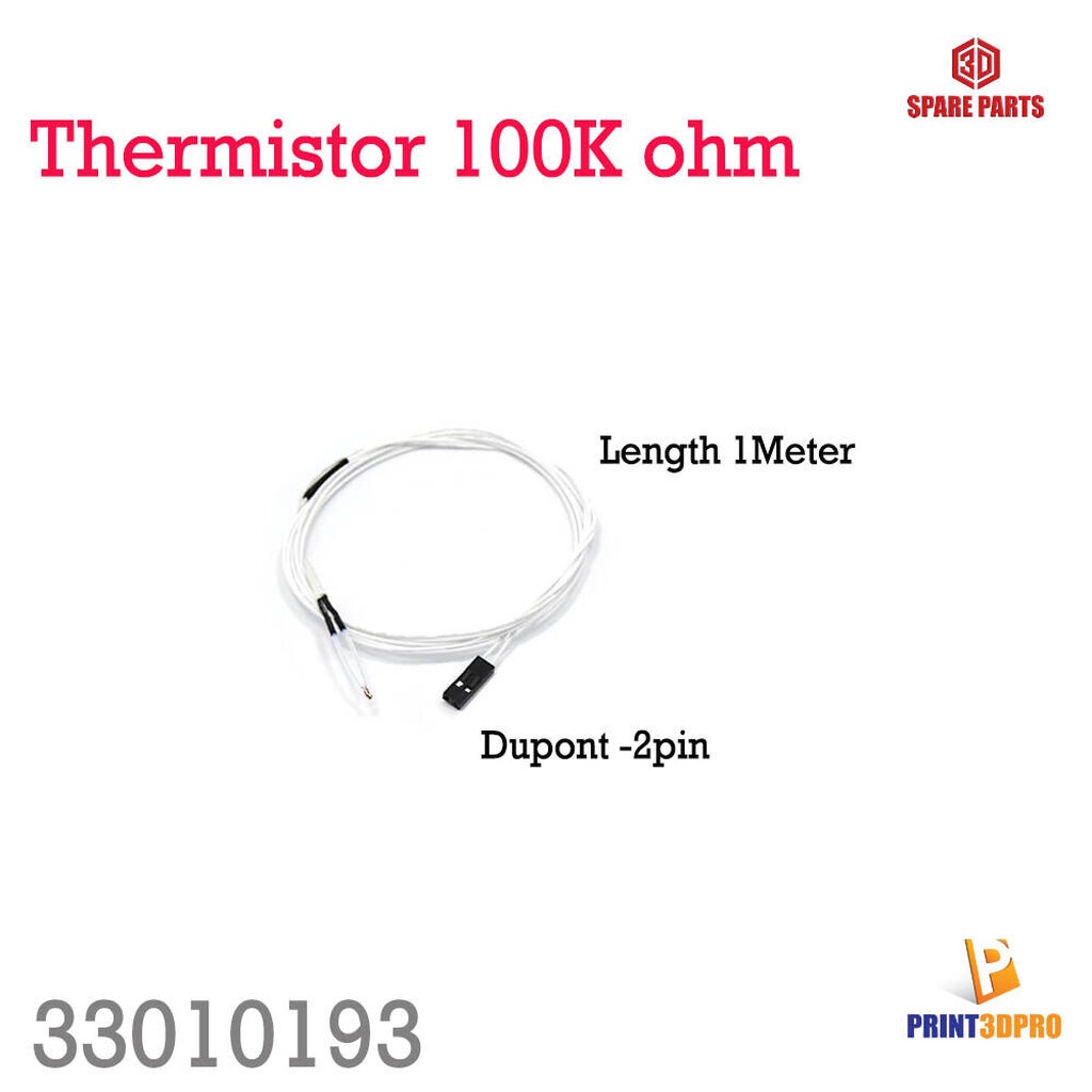 3D Part สายวัดอุณภูมิ Thermistor Nozzle 100k ohm NTC 3950 Dupont-2pin ...
