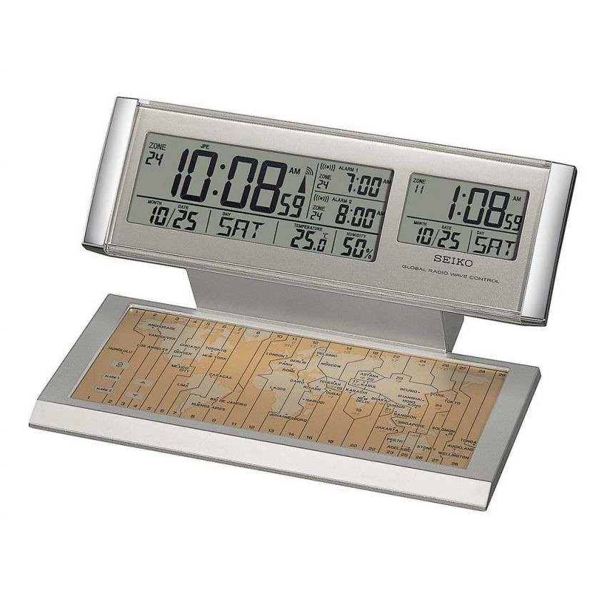 Seiko Multi Time Digital Clock Atomic Clocks QHR019 | Shopee Thailand