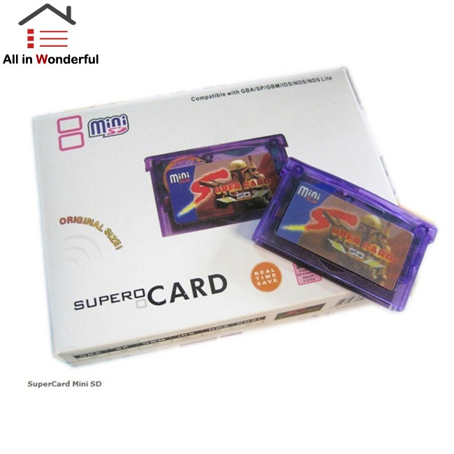 อะแดปเตอร์ตลับเกมส์ super card & sd flash card 2 gb สําหรับ gb gba sp ...