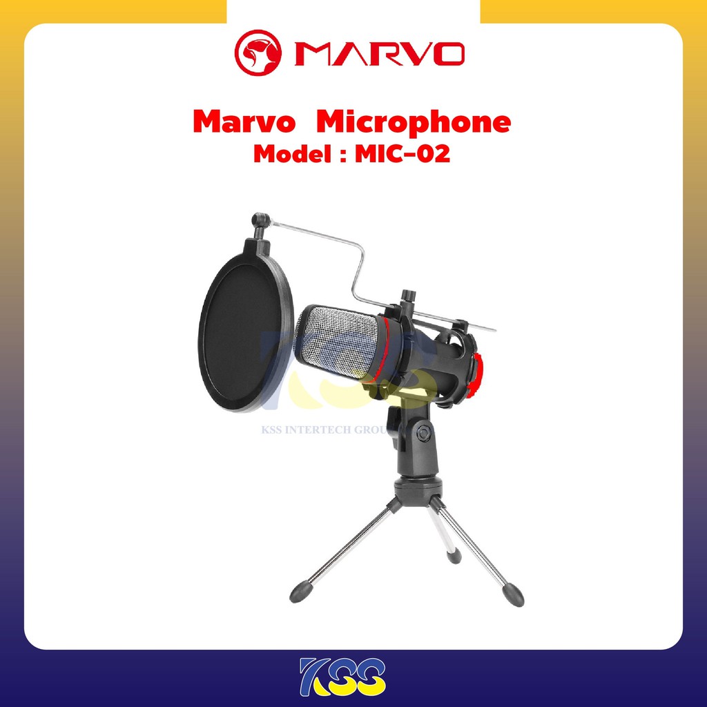 Marvo Microphone MIC-02 ไมโครโฟน | Shopee Thailand