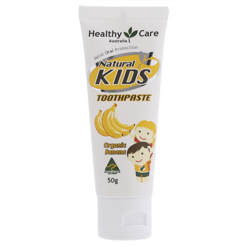 Healthy Care Natural Kids Toothpaste Organic Banana Flavour 50g ...