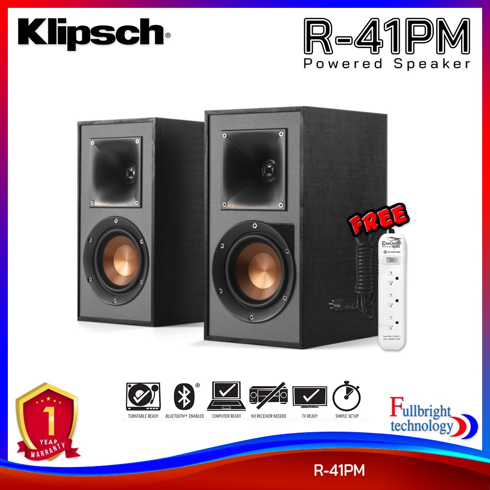 Klipsch R-41PM Powered Speakers ขนาด 4 นิ้ว กำลังขับสูงสุด 140 วัตต์ ...