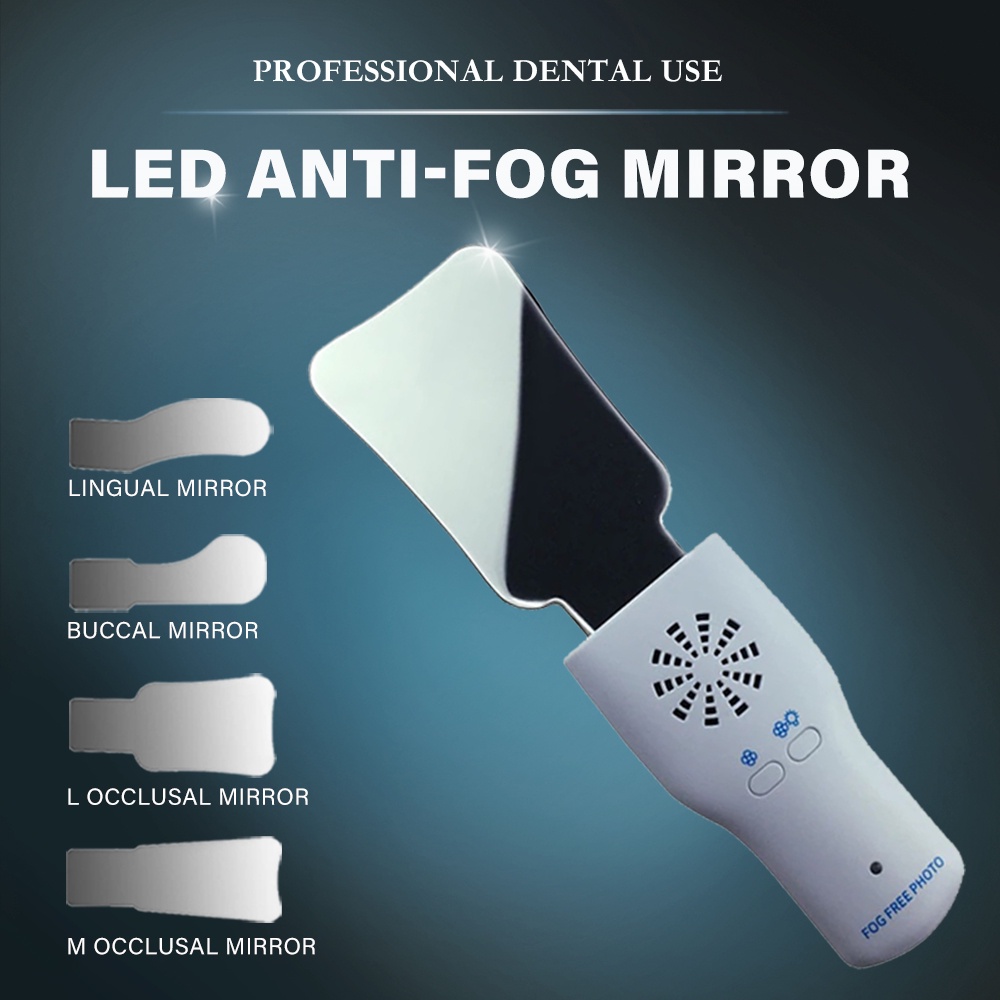 Dental Anti-fog Mirrors LED Light Automatic Oral Photography Defog ...
