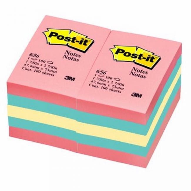 โพสต์-อิท® โน้ต656-Ast พาสเทล Post-It® 656 Ast Pastel 2X3 Retail Pack ...