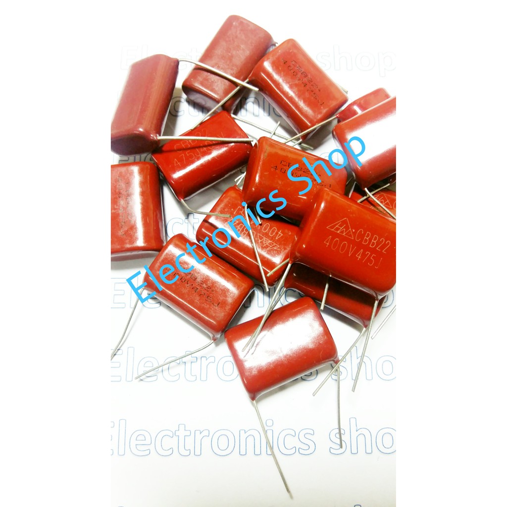 Capacitor 475/400V หรือ 4.7UF400V10ชิ้น สำหรับวงจรงานซ่อมเครื่องเชื่อม ...
