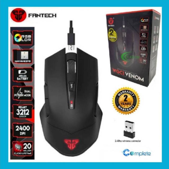FANTECH รุ่น WGC1 Wireless 2.4GHZ PRO GAMING MOUSE VENOM เมาส์เกมมิ่ง ...