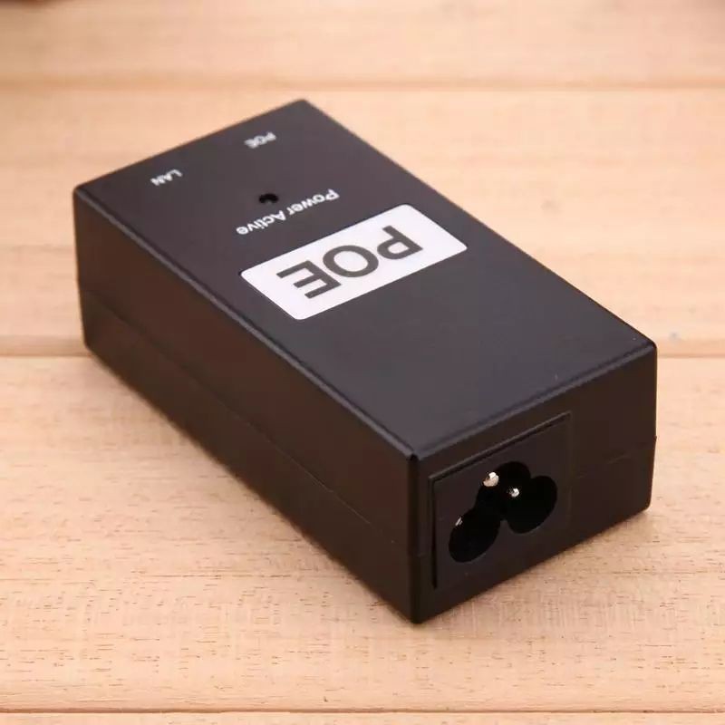 POE แหล่งจ่ายไฟ DC 24V 0.5A 24W Desktop PoE Injector Ethernet Adapter ...