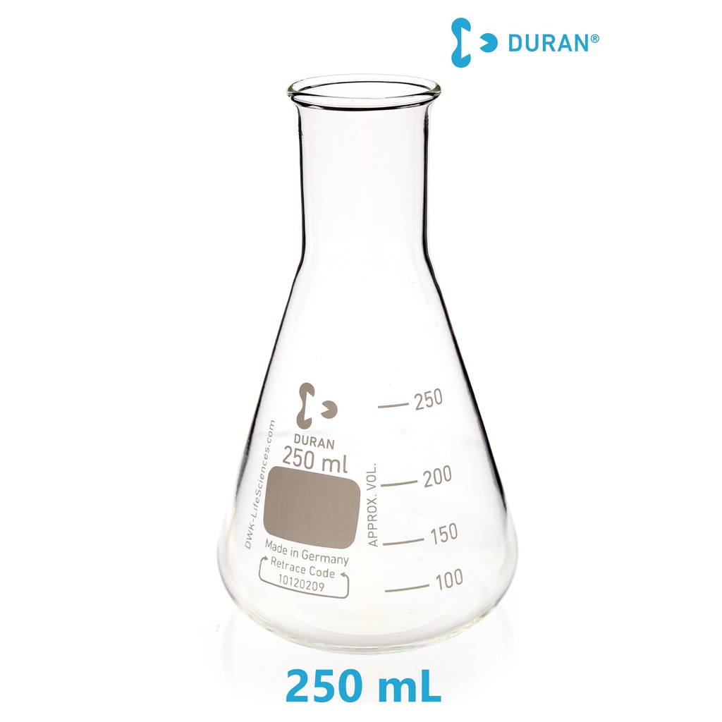 ขวดชมพู่แก้ว Duran ทนไฟ ขนาด 50, 100, 125, 150, 250, 300, 500, 1000 mL ...