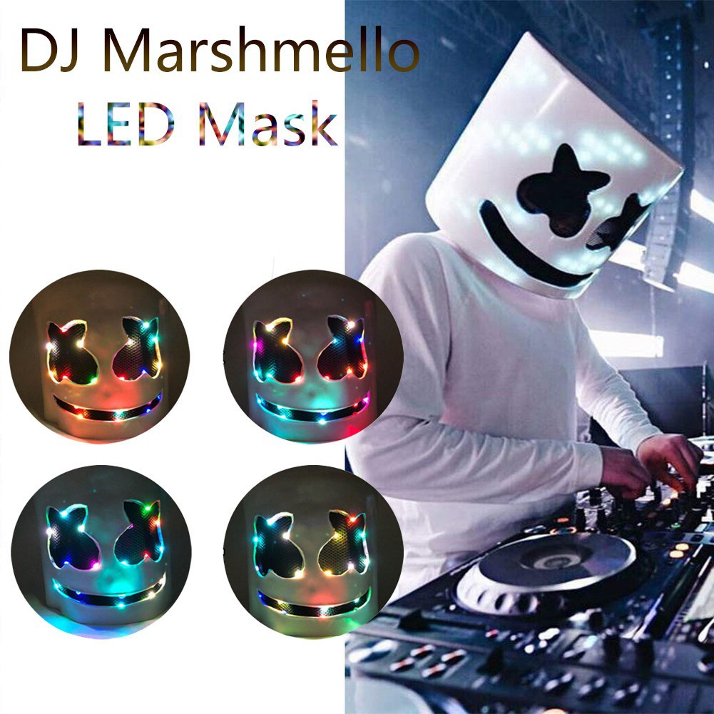 2021 Lovegarden LED DJ Marshmello หมวกกันน ็ อคเทศกาลดนตรี Light Up ...