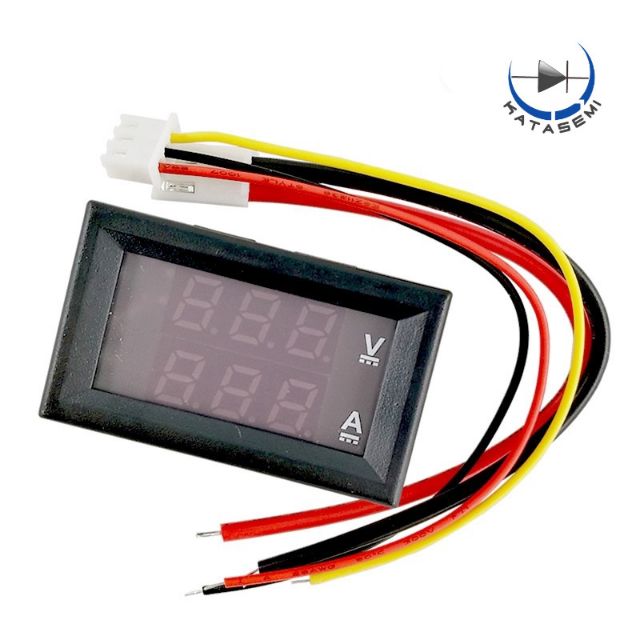 Digital Voltage and Current Meter DC0-100V 10A LED DC Dual Display ...