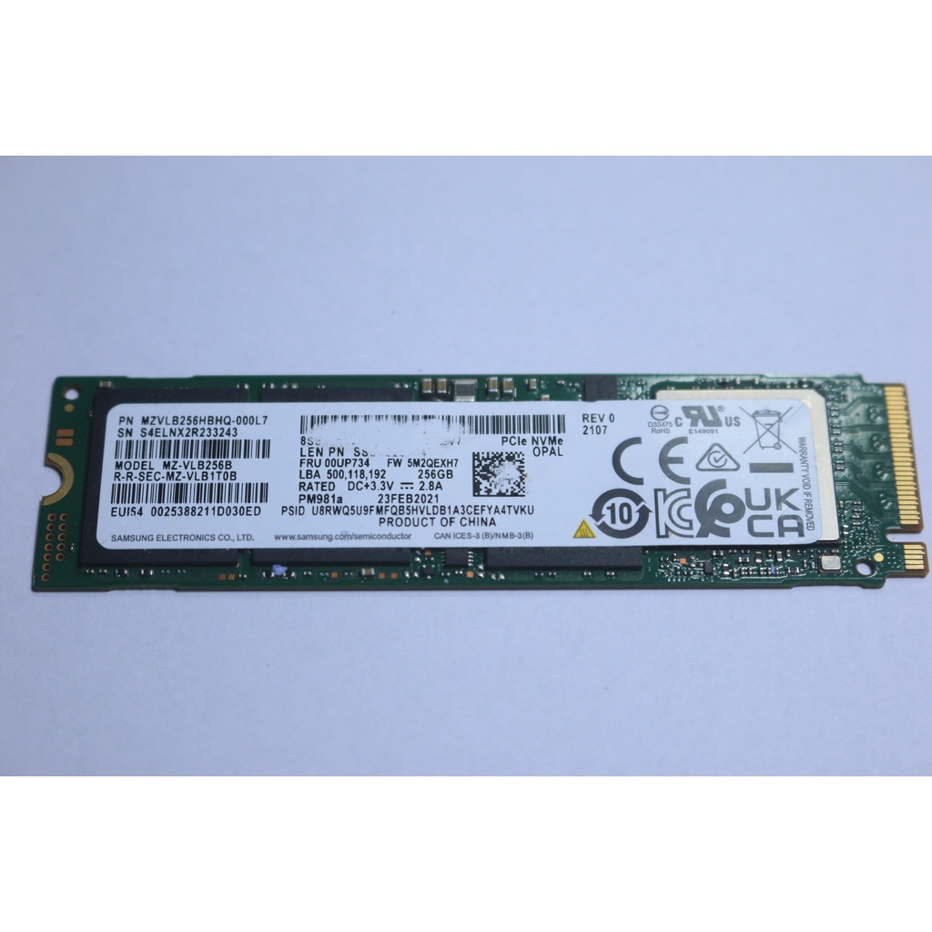 SSD Nvme 2280 Samsung Pm981(256Gb) | Shopee Thailand