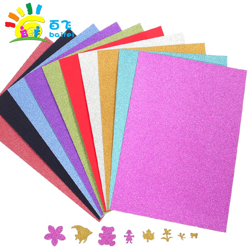 Za056 Metallic A4 Glitter Paper 10 แผ่น Glitter Self-Adhesive Sticker ...