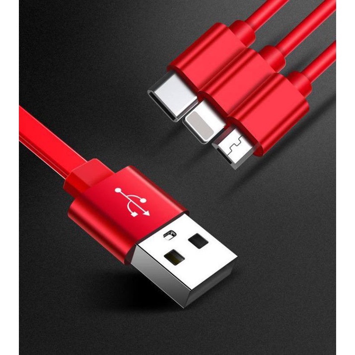 สายชาร์จ 3in1 Micro USB Type C Lightening Fash สายชาร์จ | Shopee Thailand