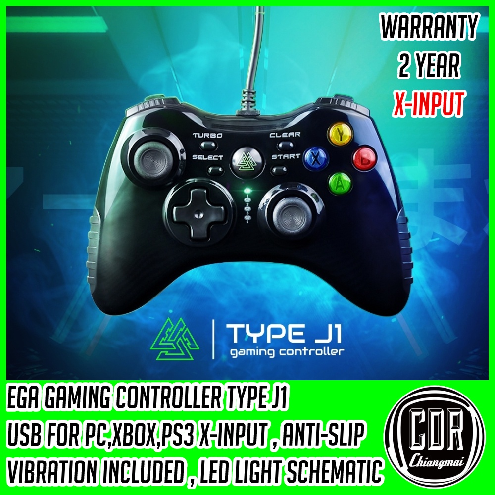 EGA TYPE-J1/J2 จอยเล่นเกม [แบบมีสาย,ไร้สาย] USB CONTROLLER PC/PS3 ...
