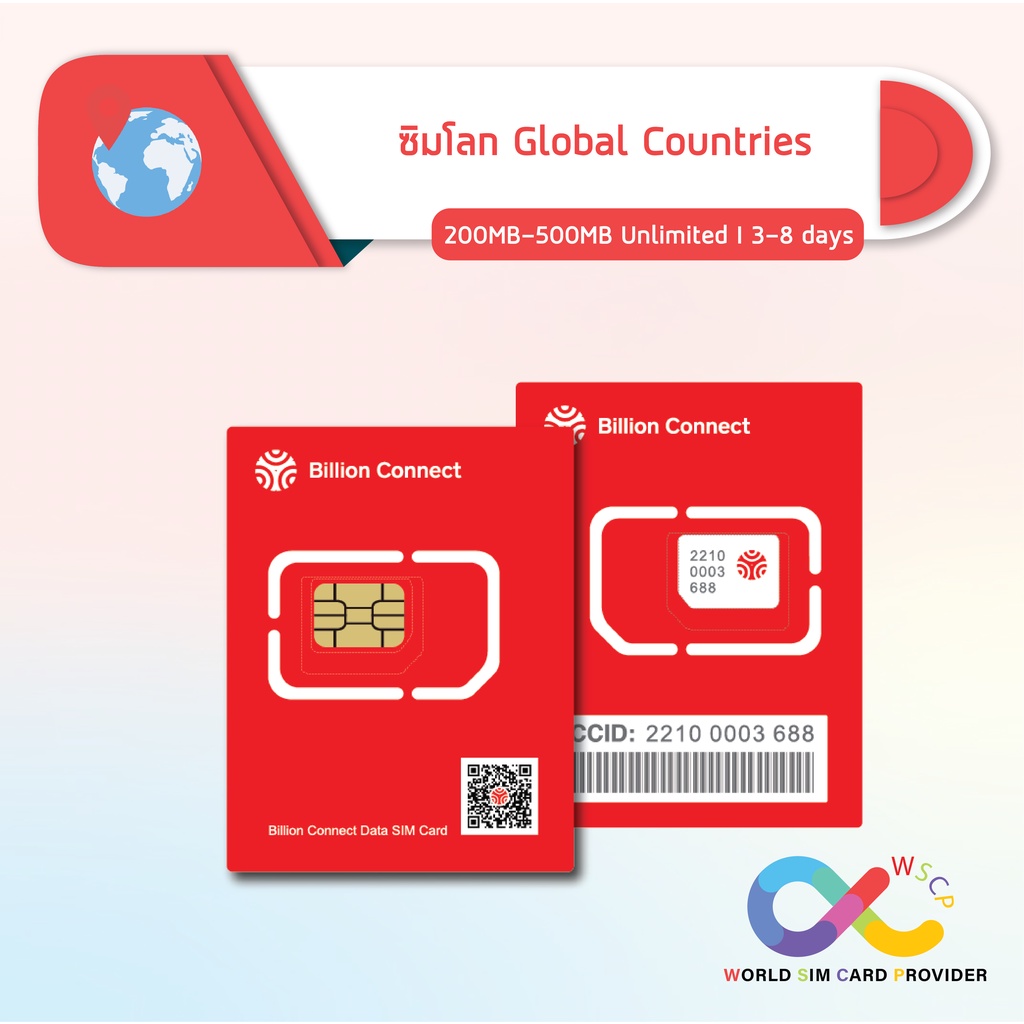 Global Countries Sim Card Unlimited 200MB-500MB Daily: ซิมโลก 3-8 วัน ...