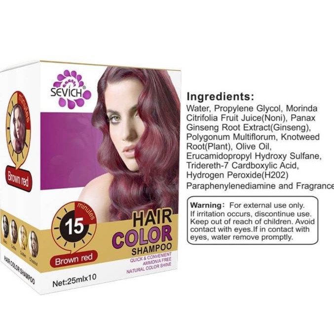 sevich hair color shampoo แชมพูเปลี่ยนสีผมแบบธรรมชาติ | Shopee Thailand