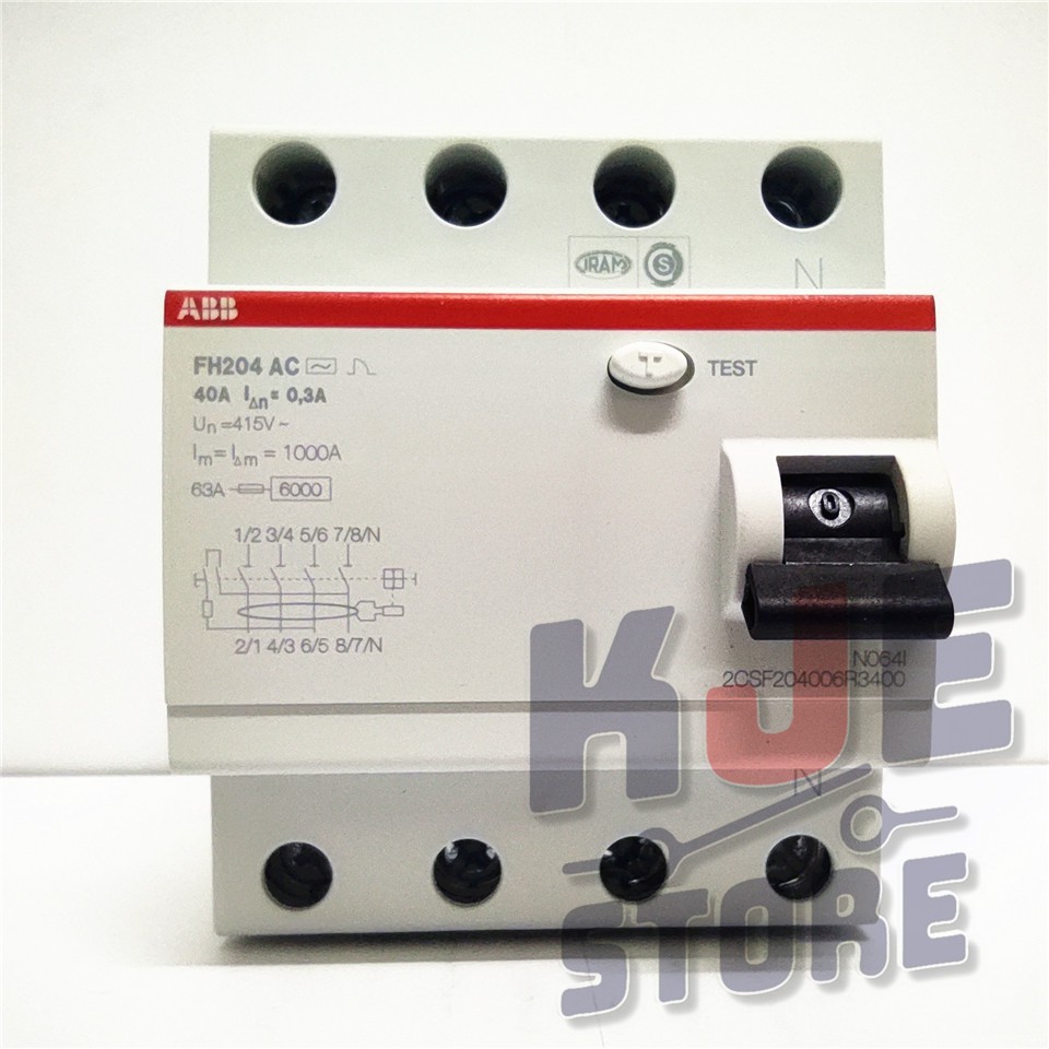 Abb ELCB/RCCB FH204 4P 40A [ 30mA / 100mA / 300mA ] | Shopee Thailand