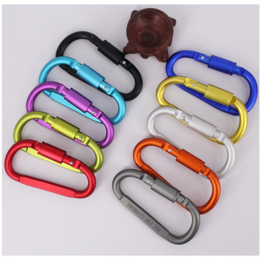 พวงกุญแจอลูมิเนียม 9 สี Carabiner Quickdraw Carabiner | Shopee Thailand