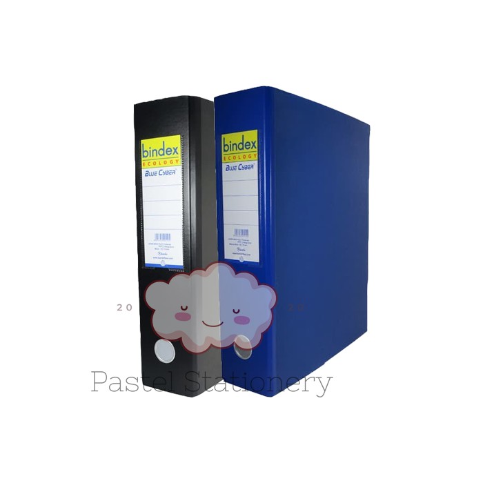 แฟ้มขนาด Folio สีฟ้าสีดํา 717 Bindex พลาสติก Lever Arch File F4 7 ซม. ...