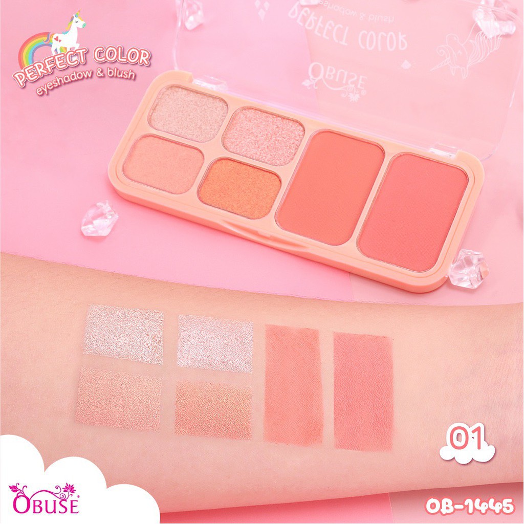 อายแชโดว์และบลัชออน Obuse Eyeshadow&Blush (OB-1445) | Shopee Thailand