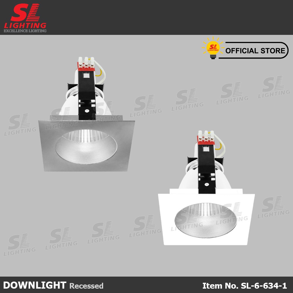 SL LIGHTING | Recessed Downlight โคมไฟดาวน์ไลท์ฝังฝ้า ทรงสี่เหลี่ยม ...