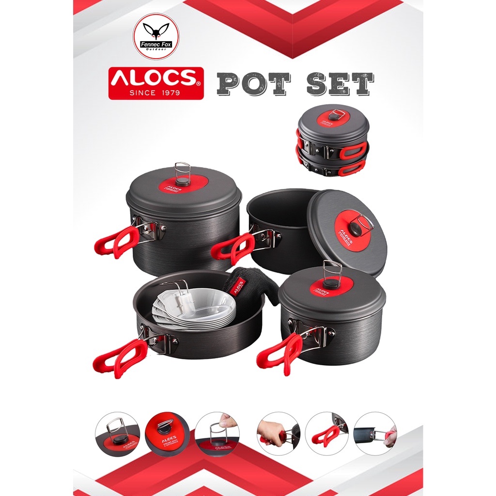 TK ชุดหม้อ ALOCS สายแคมป์ วัสดุพีเมียม ถูก ศูนย์ไทย Fennec Fox Outdoor | Shopee Thailand