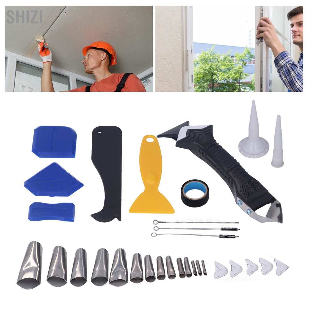 ShiZi 5 in 1 Caulking Tool Set Multifunctional Shovel Angle Scraper ...
