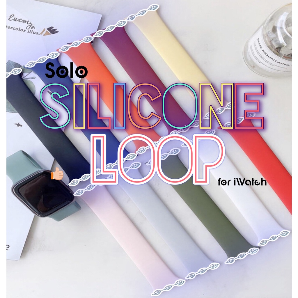 พร้อมส่งจากไทย S olo Silicone Loop for i-Watch ทุกรุ่น ทุกขนาด | Shopee ...
