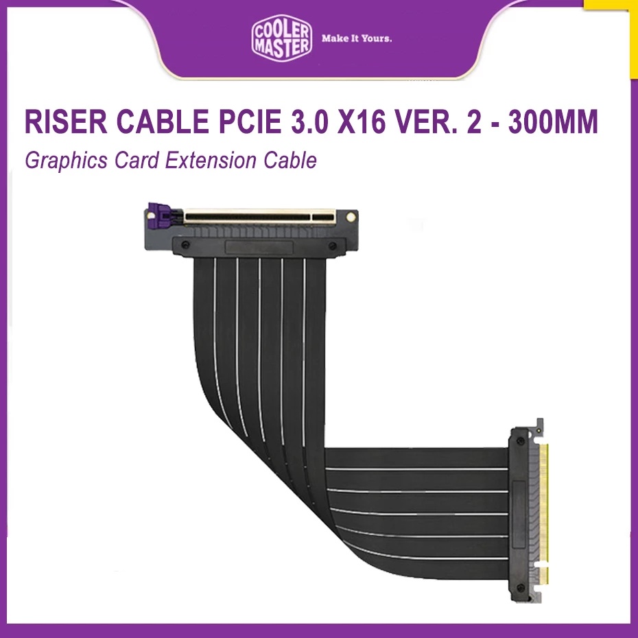 (ขายโล๊ะ) มือ 2 สภาพใช้งาน สาย Riser Cable Cooler Master PCIE 3.0 X16 ...