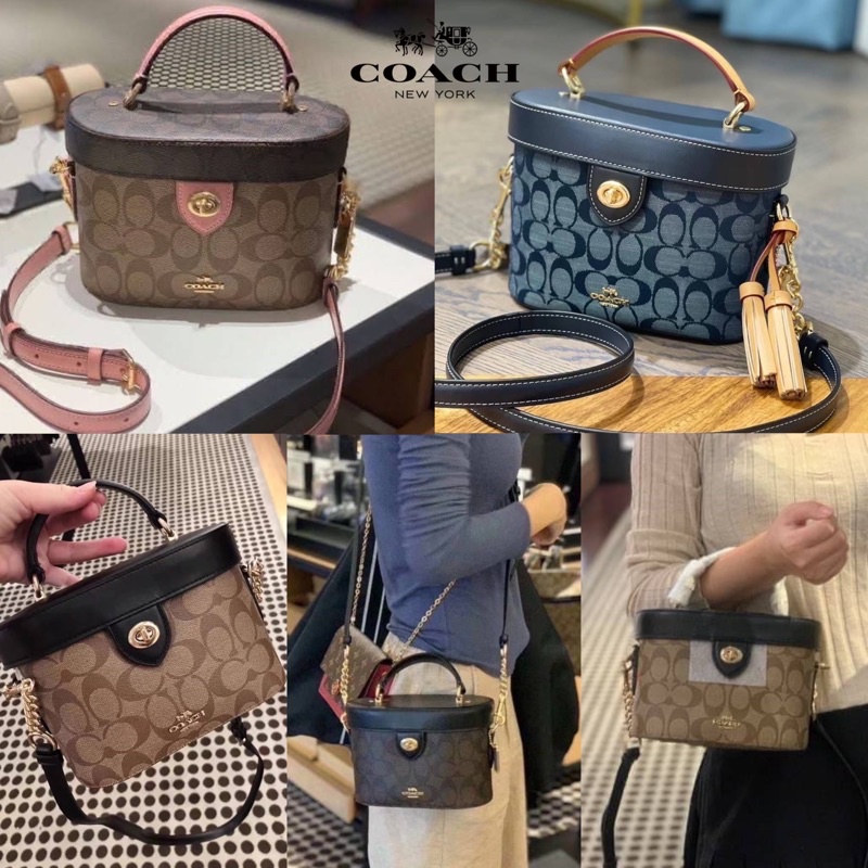 Coach KAY CROSSBODY IN BLOCKED SIGNATURE CANVAS | Shopee Thailand