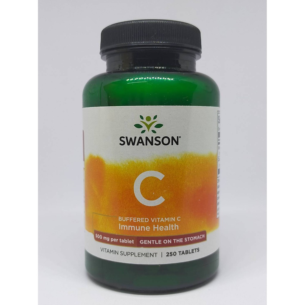 วิตามินซีที่ทานแล้วไม่แสบท้อง ดูดซึมได้ดี ( Swanson Buffered Vitamin C 500 mg 250 เม็ดอัด ...