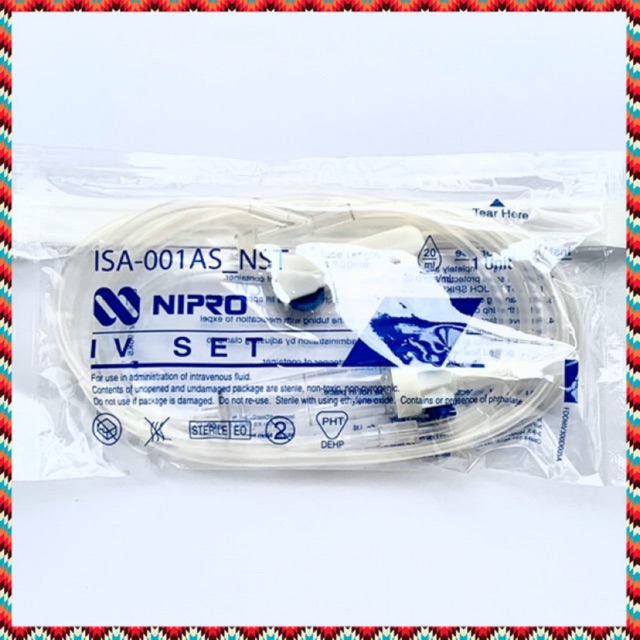 (5 ชุด) IV Set Nipro ชุดสายให้น้ำเกลือ สายน้ำเกลือ Infusion set ...