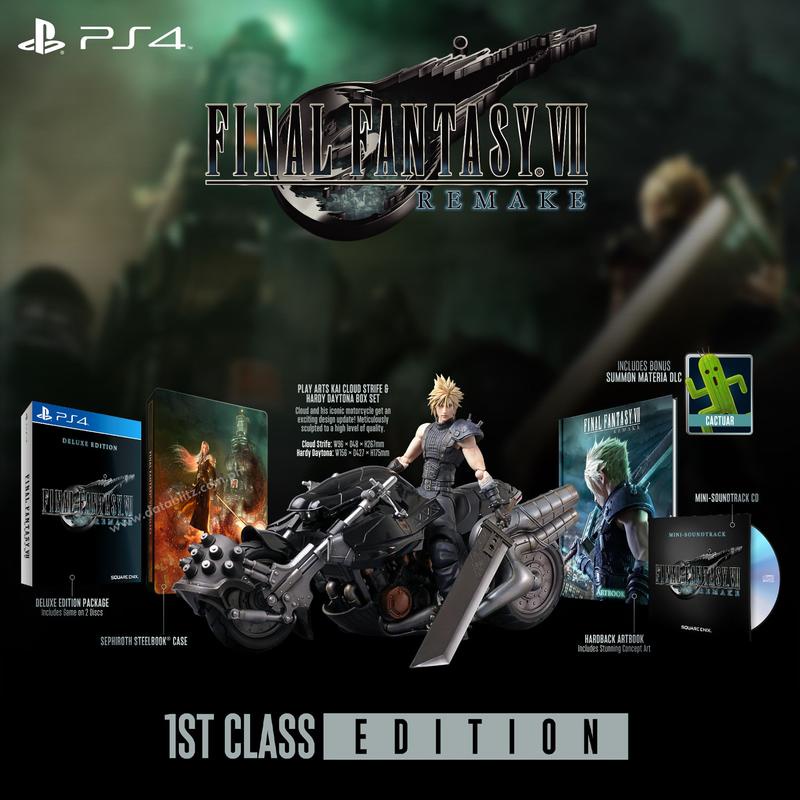 PLAY ARTS KAI : FINAL FANTASY 7 REMAKE : 1st CLASS CLOUD STRIFE & HARDY ...