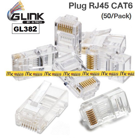 Plug RJ45 CAT6 GLINK (GL382) (50/Pack) | Shopee Thailand